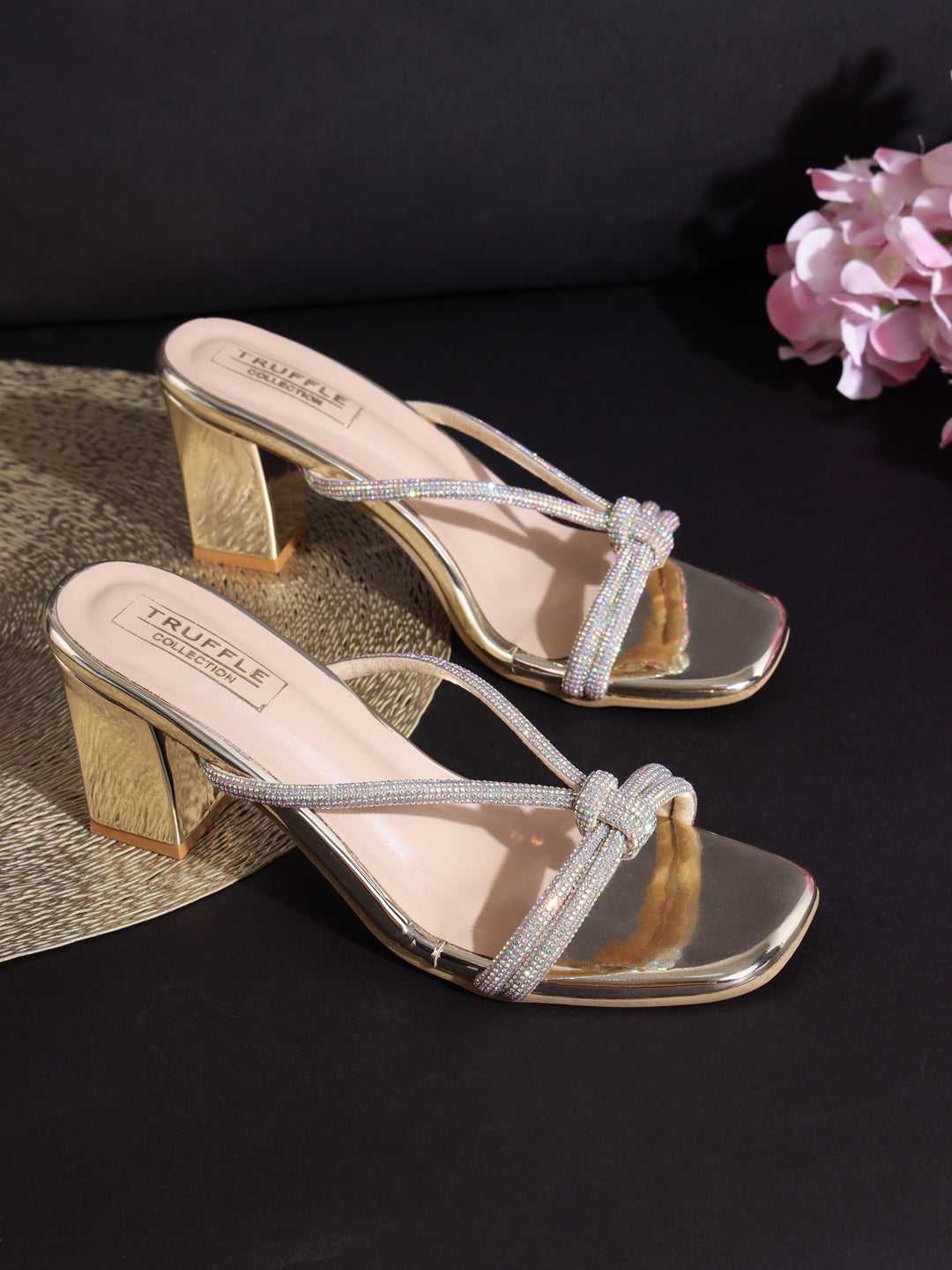 Gold Patent Block Sandals (TC-REN-N-1142-GLD) – Truffle Collection