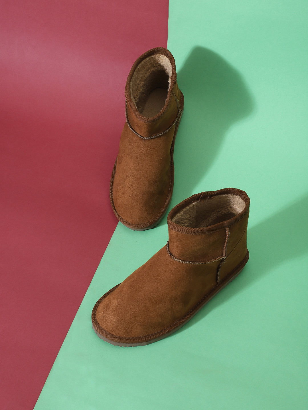 Tan Micro Flat Snow Ankle Boots (TC-ST-1135-TAN) – Truffle Collection